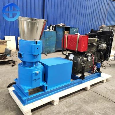 China Flat Die 300mm Diesel Biomass Pellet Machine 600-800 Kg/H for sale