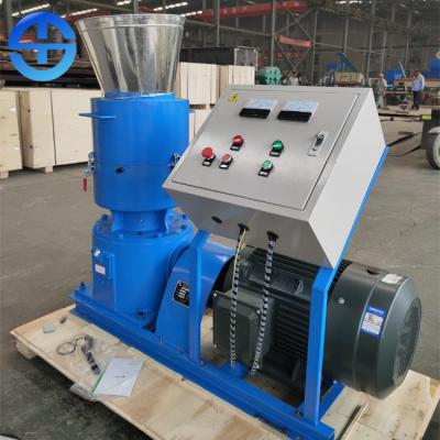 China 30kw Flat Die Biomass Wood Sawdust Pellet Machine PLC Control for sale