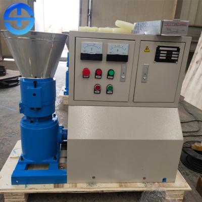 China Roller Turned Flat Die 90kg/Hr 120kg/Hr Biomass Pellet Machine for sale