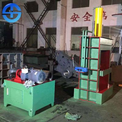 China 100 Ton Pressure Scrap Metal Compactor Machine PLC Hydraulic Paint Bucket Flattening for sale