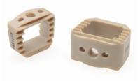 China Custom High Density PEEK Plastic Parts CNC Milling 0.01mm Tolerance PANTONE Color for sale