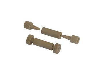 China High Strength PEEK Injection Molding Medical Device Two Way Connector 1.3g/cm3 Density for sale
