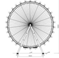China 168m Amusement Park Ferris Wheel Fairground Big Wheel 750 Passengers ODM for sale