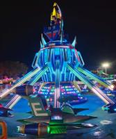 China Self Control Amusement Park Airplane Transformers Style Theme Park Facilities 40kW for sale