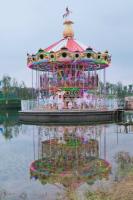 China LED Lighting Amusement Ride Carousel Double Decker 38 Seat For Theme Park 4.2rpm for sale