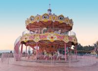 China 25kW Double Decker Amusement Park Carousel 68 Passengers for sale