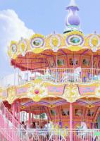 China 25kW Double Decker Amusement Park Carousel 68 Passengers for sale