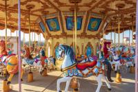 China 25kW Double Decker Amusement Park Carousel 68 Passengers for sale
