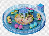 China 220V Shark Island Battle Carnival Kiddie Rides 12 Passenger for sale