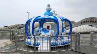 China Outdoor 12 Seat Kiddie Amusement Park Rides Carousel Ice Snow Crown Design for sale