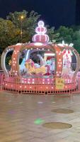 China Morandi Macaron Crown Amusement Ride Carousel Horse 12 Seat 380V for sale