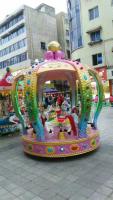 China 6 Seat Crown City Park Carousel Amusement Park Kiddie Rides Customized for sale