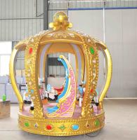China 6 Seat Crown City Park Carousel Amusement Park Kiddie Rides Customized for sale