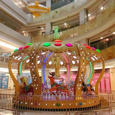 China 26 Seat Crown Carousel Theme Park Carnival Kiddie Rides 380V for sale