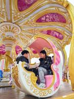 China 52 Seat Crown Amusement Ride Carousel 46W 380V 5RPM for sale