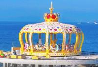 China 52 Seat Crown Amusement Ride Carousel 46W 380V 5RPM for sale