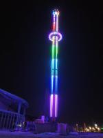 China 38m Amusement Park Spinning Drop Tower Kiddie Ride 16 Passengers 118kW for sale