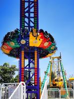 China Personalized Outdoor Fair Kiddie Rides Spinning Drop Tower 25m 93kW for sale