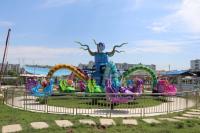 China 40 Seat Fiberglass Amusement Park Airplane Rotary Big Octopus Ride 380V for sale
