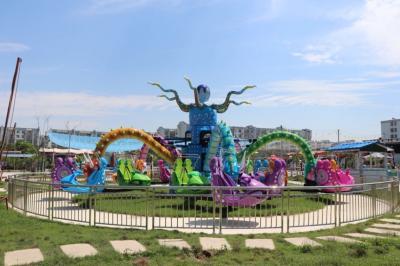 China 40 Seat Fiberglass Amusement Park Airplane Rotary Big Octopus Ride 380V for sale