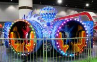 China Amusement Ride Carousel 16 Seat Wandering Earth Themed Family Thrill Ride with Multi Axis Rotation Cabin Rolling and Flipping Movements for sale
