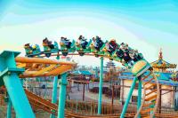 China OEM Family childrens Carnival Rides Roller Coaster 16 Seat 42km/h for sale