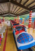China OEM Family childrens Carnival Rides Roller Coaster 16 Seat 42km/h for sale