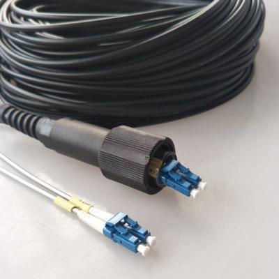 China PDLC-DLC CPRI Fiber Cable LC Duplex Armoured SM Waterproof 7.0 Mm fiber optic jumper for sale