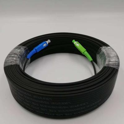 China SC/UPC-SC/UPC simplex SM G657A2 2*5mm 50M, LSZH black jacket FTTH Fiber Optical Patch Cord for sale