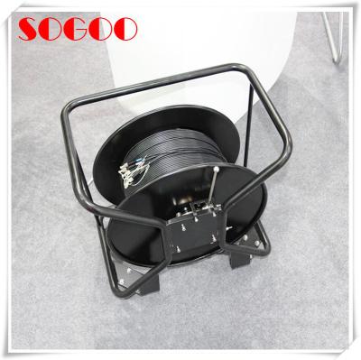 China Deployable Outdoor Fiber Patch Cable Tactical Fiber Optic Cable Reel 500 Meter for sale