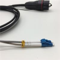 China LC- LCD Fullaxs Outdoor Fibre Optic Cable SM Duplex G657A1 With Grounding wire for sale