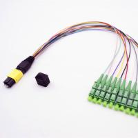 China 2m 8 Core Single Mode MTP LC Fiber Breakout Cable for sale