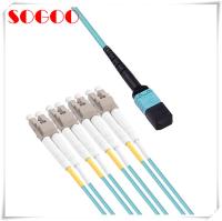 China MPO - LC Om3 8 Core 40G Fiber Breakout Cable for sale