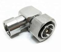 China 1/2 Feeder Cable Connector 4.3/10 L20 Mini Din Male Plug Right Angle Type for sale