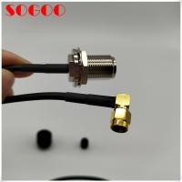 China Huawei original 04047637VB LMR195 jumper, 90 degree SMA male to N Female bulkhead connector for sale