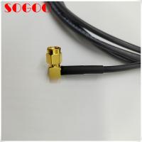 China Huawei original 04047637VB LMR195 jumper, 90 degree SMA male to N Female bulkhead connector for sale