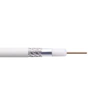 China Double Shield TV Coaxial Cable OFC Solid Copper Coax Cable With Connector F81 for sale