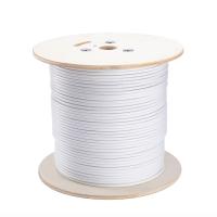 China Double Shield TV Coaxial Cable OFC Solid Copper Coax Cable With Connector F81 for sale