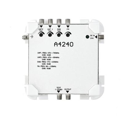 China Antenna cable tv professional  digital signal system 1output 2 input  A4240 amplifier for sale
