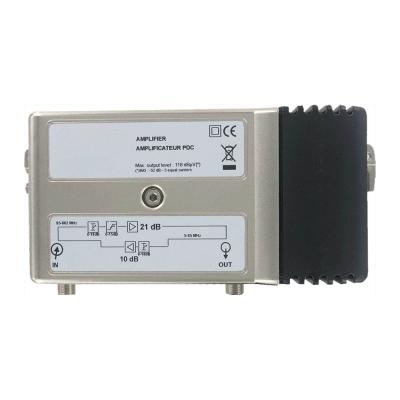 China CATV Digital Signal Amplifier 20dB High Gain Cable TV Power Booster for Indoor Use for sale