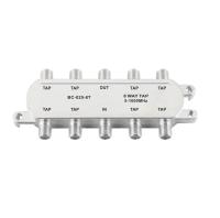 China 8 Way CATV Tap 5-1000MHz Zinc Die Cast Nickel Plated Indoor F Type 75 Ohm for sale