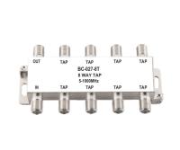 China Highfly 8 Way CATV Tap 5-1000MHz Indoor Zinc Die Cast Nickel Plated F Type 75 Ohm for sale