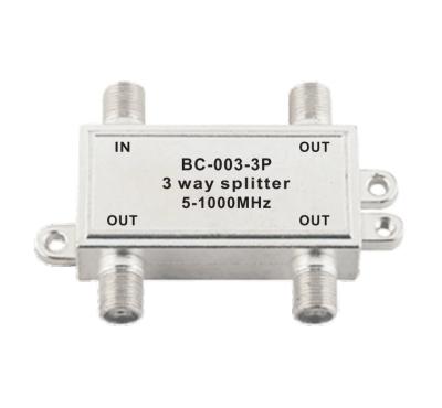 China Highfly 3 Way CATV Splitter 5-1000MHz High Reflection Indoor Antenna TV Splitter for sale