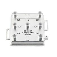 China 5-1000MHz 6 Way Cable Splitter CATV Satellite Splitter For Indoor Use for sale