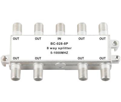 China Highfly 8 Way Satellite Splitter 5-1000MHz CATV Wide Band Antenna TV Splitter for sale