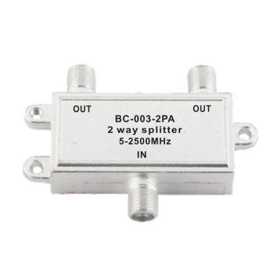 China Highfly 2 Way Indoor Splitter 1x2 CATV Multiswitch 2500MHz SMATV Splitter for sale