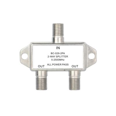 China Highfly 2 way Catv splitters 5-2500mhz Satellite Smatv Splitter for sale