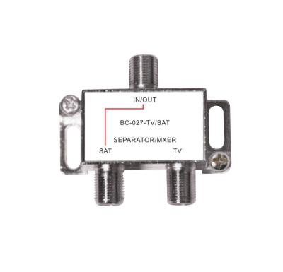 China SAT TV Antenna Diplexer Connector Mixer 5-2500MHz 75ohm F Type Female for sale