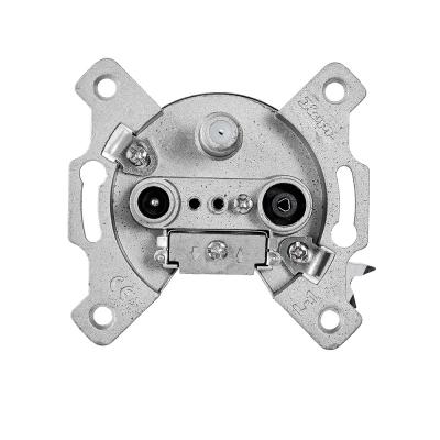 China Zinc Casting Sat Socket Outlet Housing CATV Lightweight Small Volume FIO Wall Sockets for sale