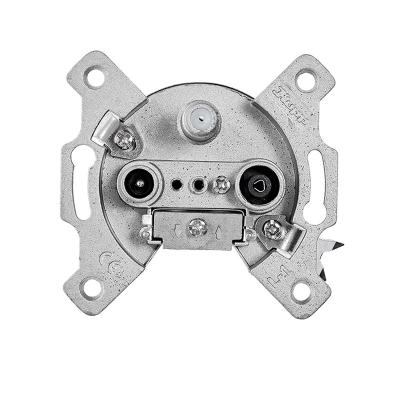 China Zinc Alloy Housing SAT Wall Socket Outlet CATV F Type Female TV FM 5-1000MHz for sale